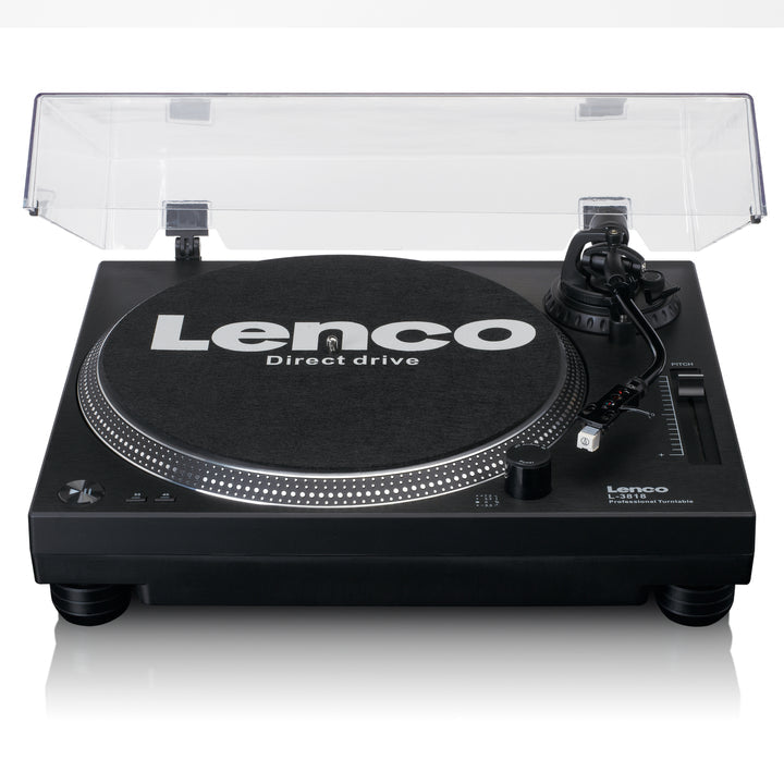 Lenco L-3818BK - Direct drive turntable with USB/PC Encoding - Black